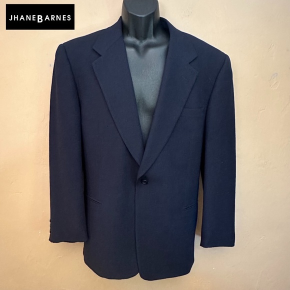 Jhane Barnes | Suits & Blazers | Jhane Barnes Textured Navy Blazer 4r ...